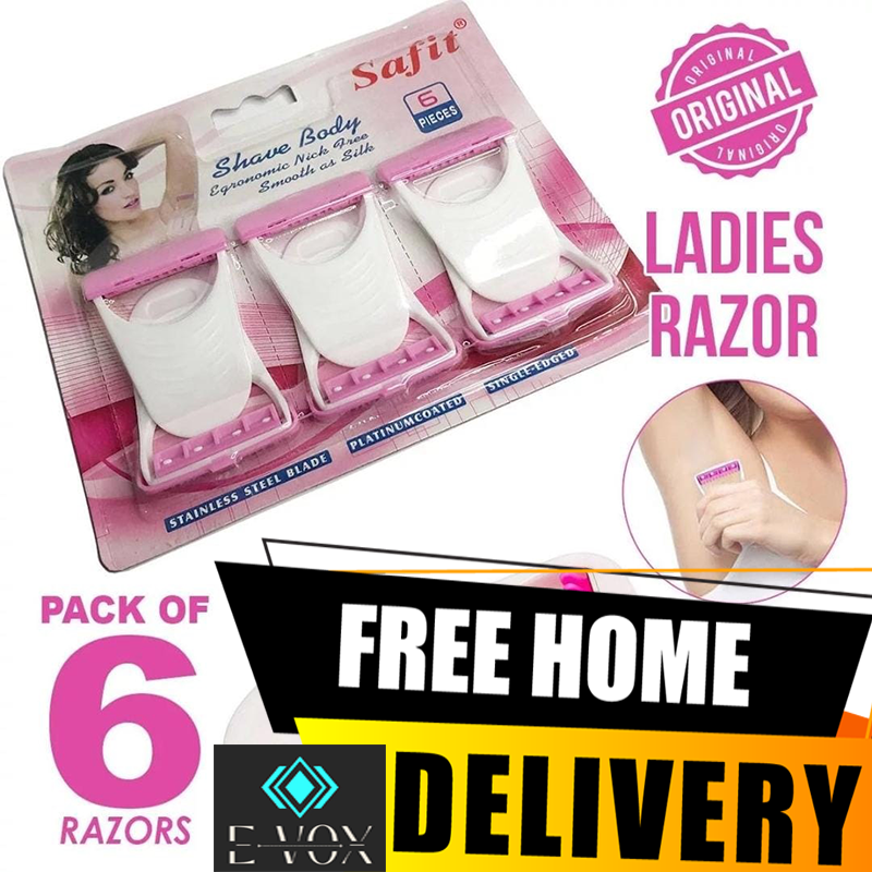 Упаковка из 6 шт. Оригинальная мягкая бритва Safit Shave Body | Бритва для женщин и девочек, триммер для бритья