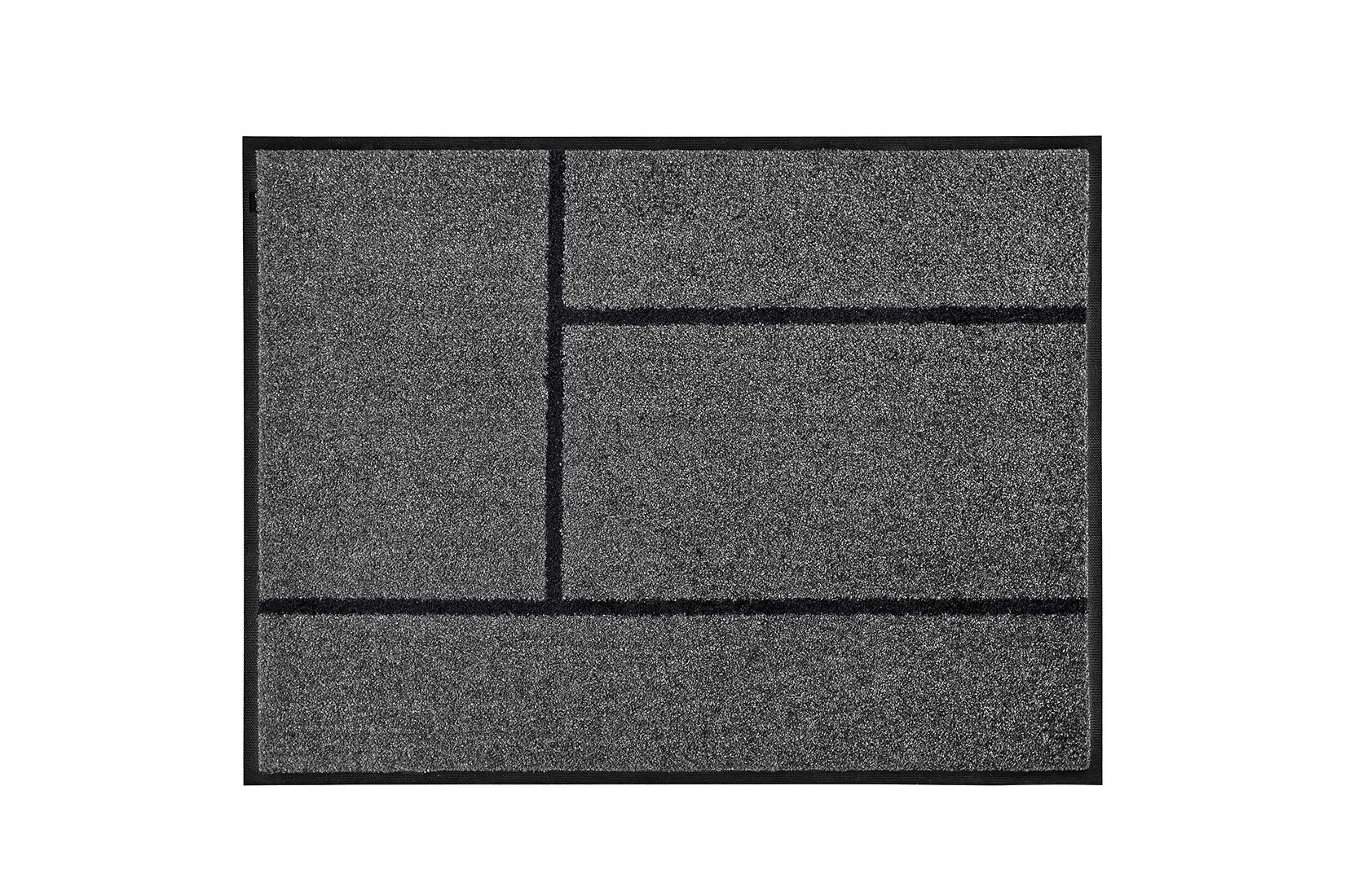 KOGE IKEA 302.879.39 Коврик придверный 69x90 см. серый/черный