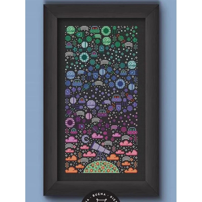 Набор для вышивки крестиком XIUSPRING, черный, хлопок, 110*200 14ct black