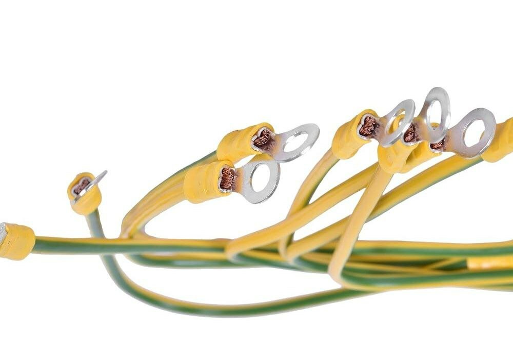 Заземление Elbox, с креплением, для шкафов, цвет: жёлто-зелёный, упаковка 5 шт