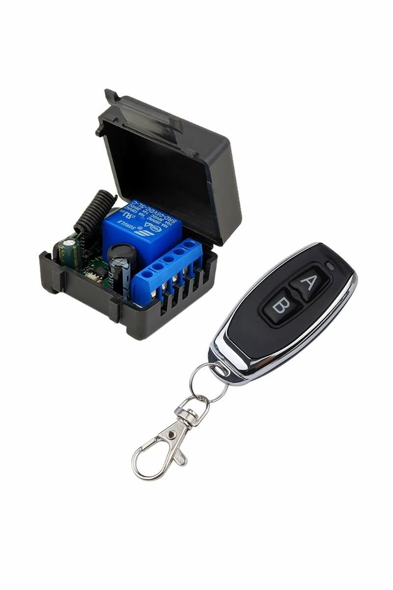 Радиореле с пультом ДУ 12В, 433 МГц, до 100м