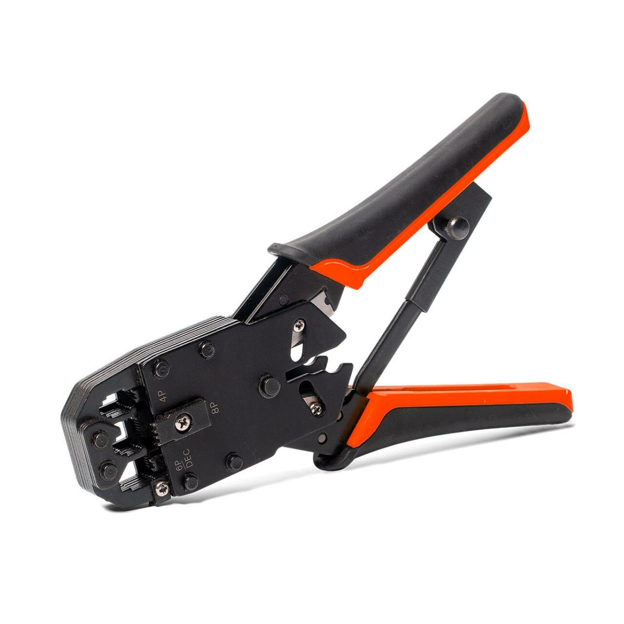 Кримпер многофункциональный с 3-мя встроенными модулями для обжима RJ-45, RJ-12, RJ-11 JT-03 (КВТ)