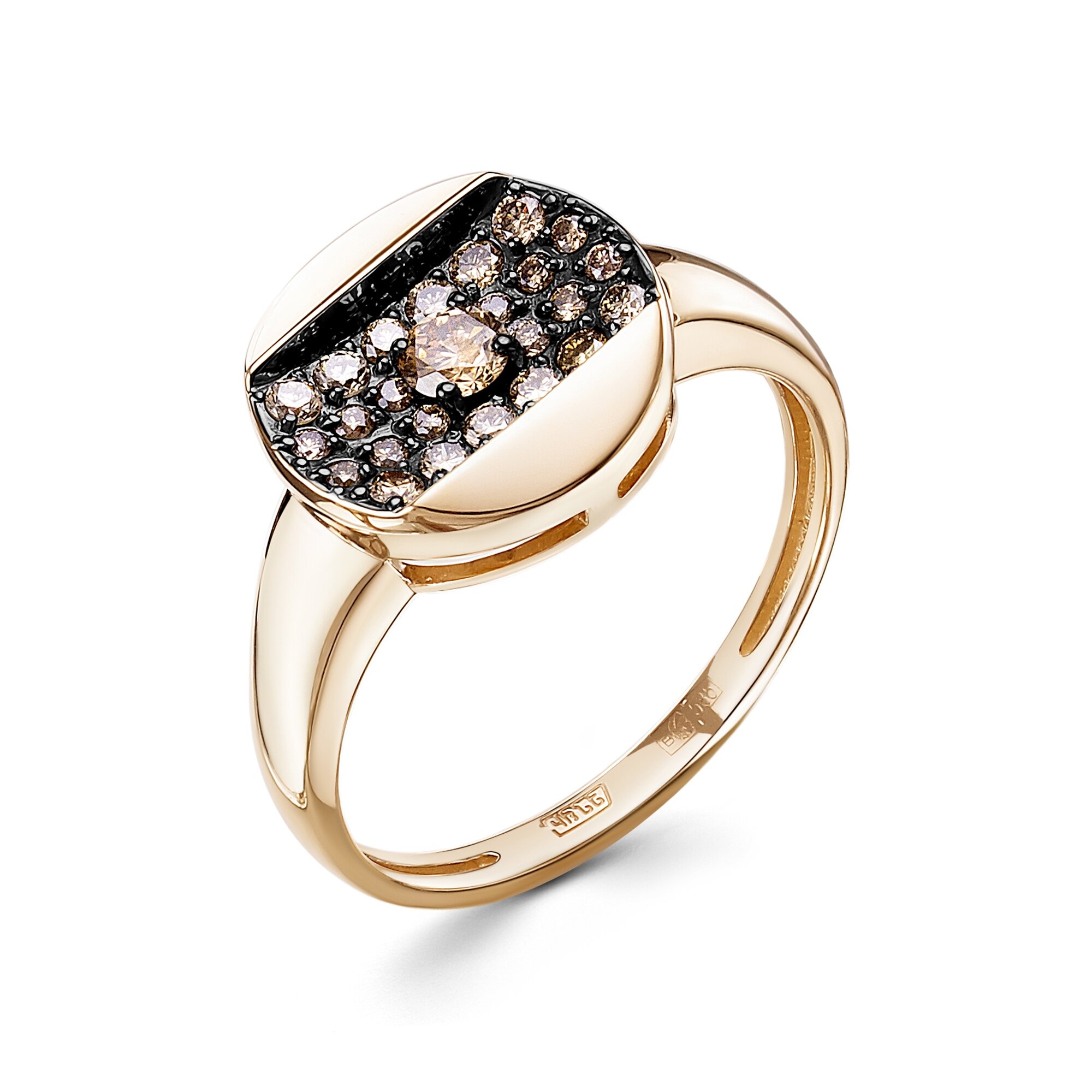 Кольцо, красное золото, 585 проба, бриллиант