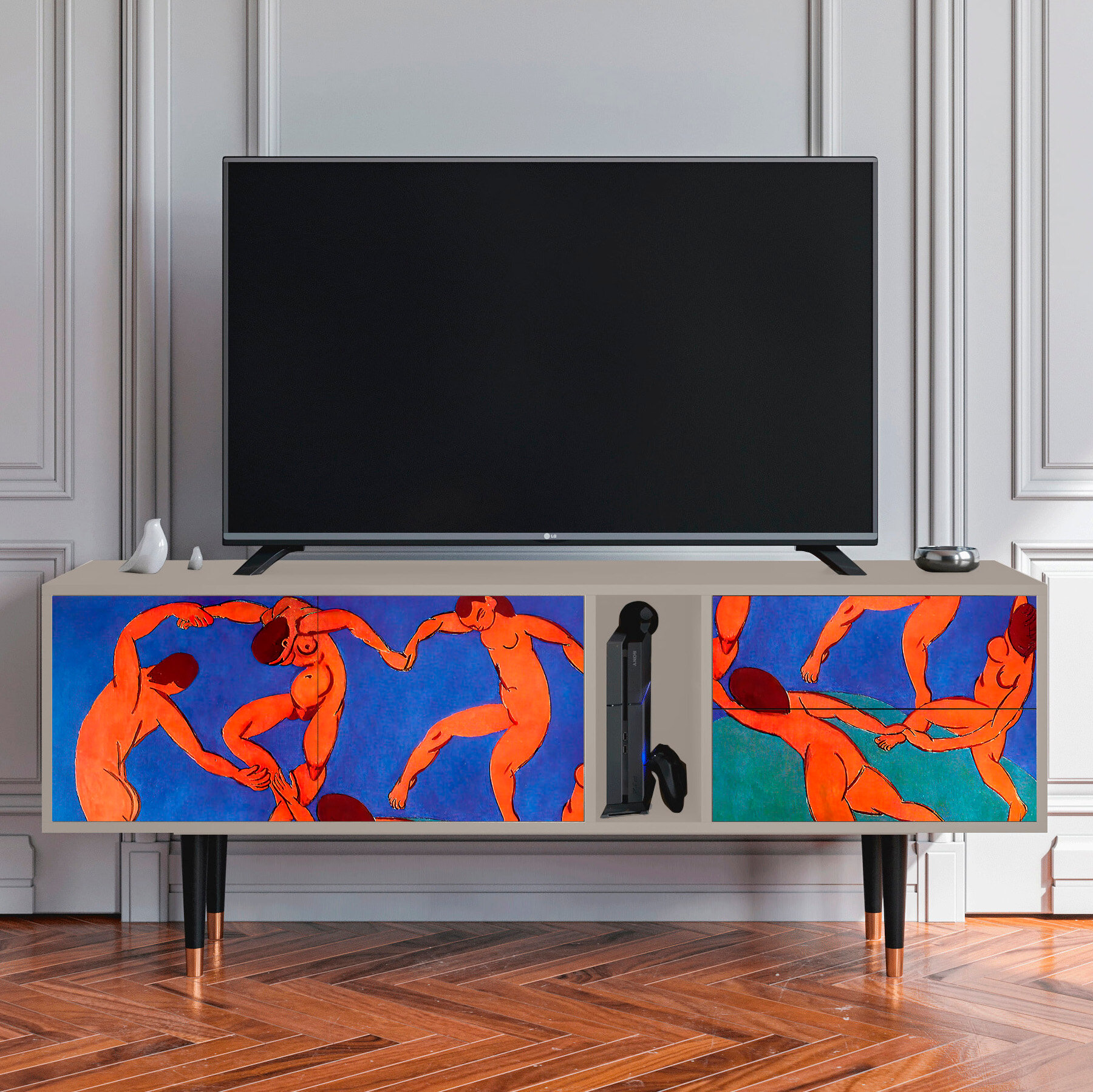 ТВ-Тумба - STORYZ - T1 The Dance by Henri Matisse , Размер - 170 x 69 x 48 см, Цвет корпуса - , Сатин