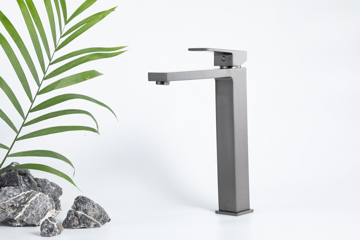 Смеситель для раковины высокий Frap Н91 F1091-29, латунь, цвет оружейная сталь