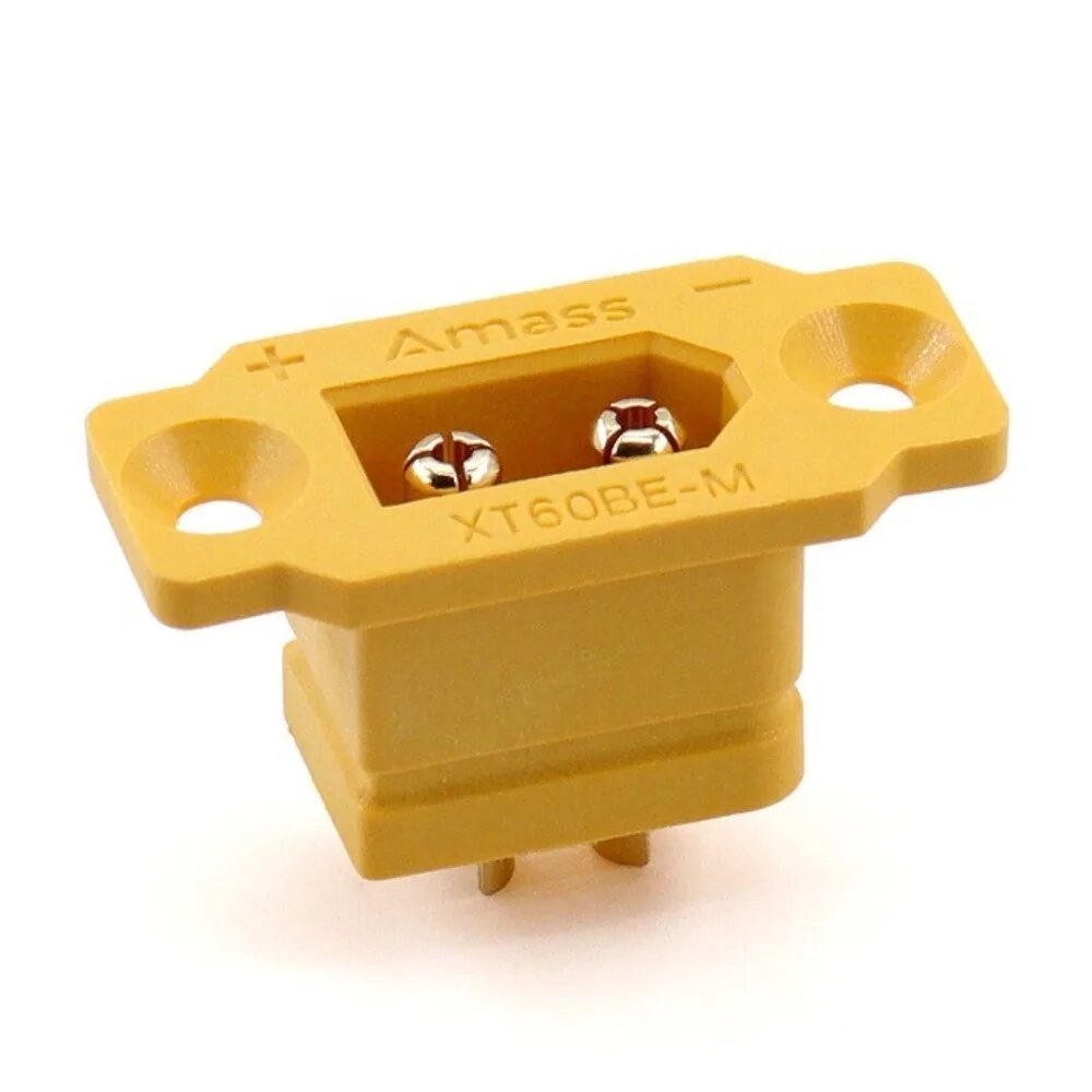 Разъемы Amass XT60BE-M-F черный/желтый XT60BE-M Yellow-1pc