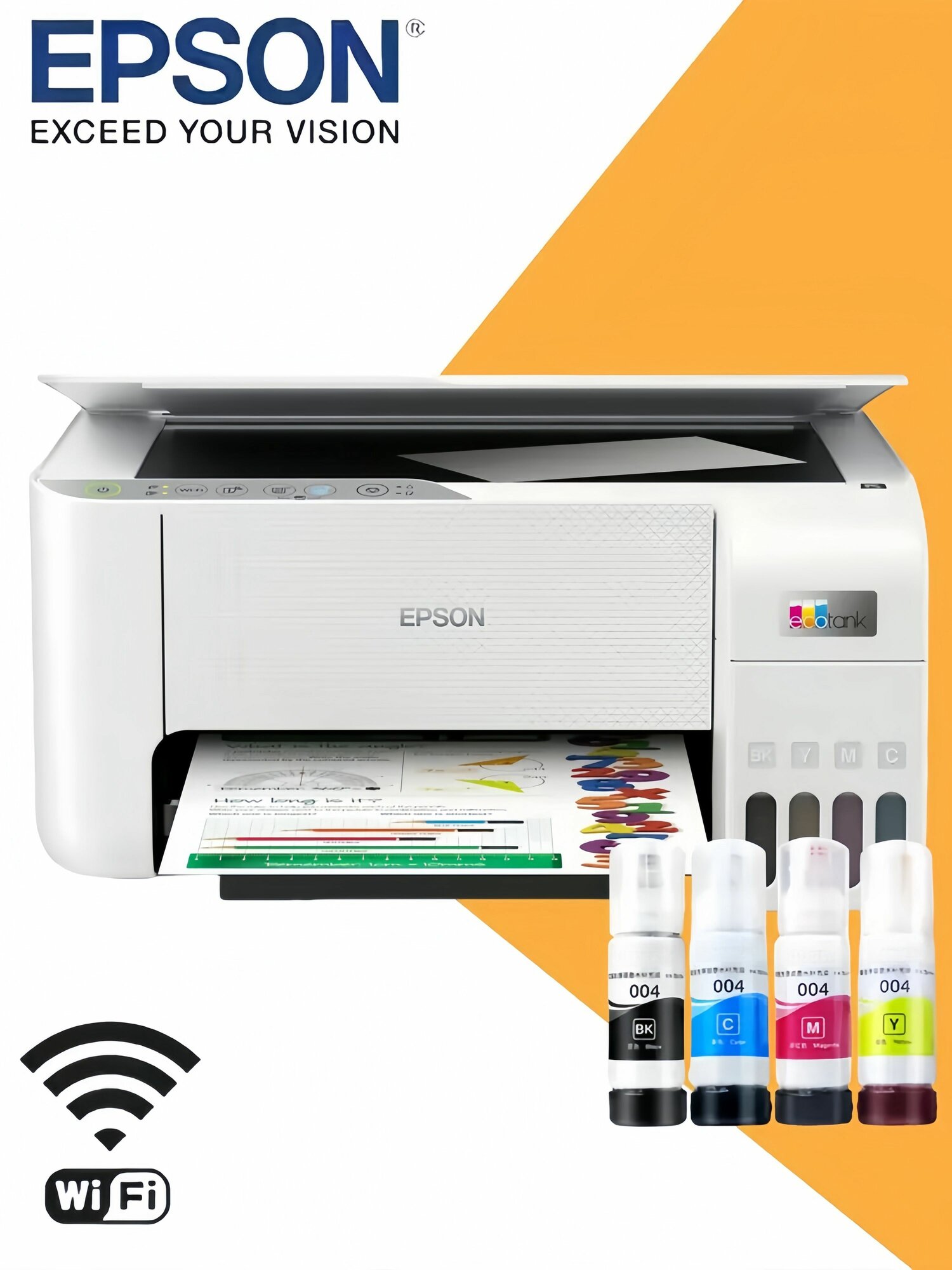 Epson МФУ Струйное L3256, A4, Wi-Fi