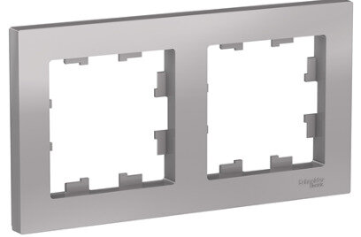 Рамка 2-постовая универсальная Systeme Electric (Schneider Electric) AtlasDesign, алюминий ATN000302