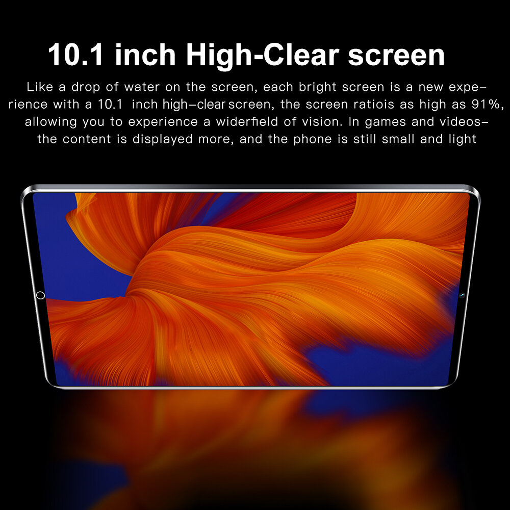 Планшет 10.1 дюйм, 1280x800, сенсорный экран, Android 13, 8 ГБ ОЗУ, 128 ГБ ПЗУ, слот для карты памят