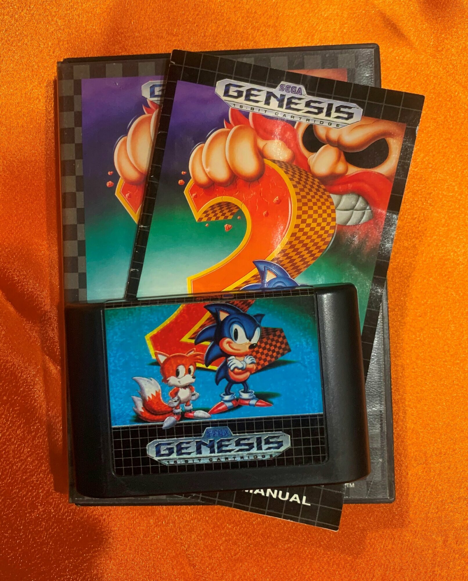 Игровой картридж для сега Соник 2 (Sonic the Hedgehog 2) Sega 16 Бит регион NTSC-U