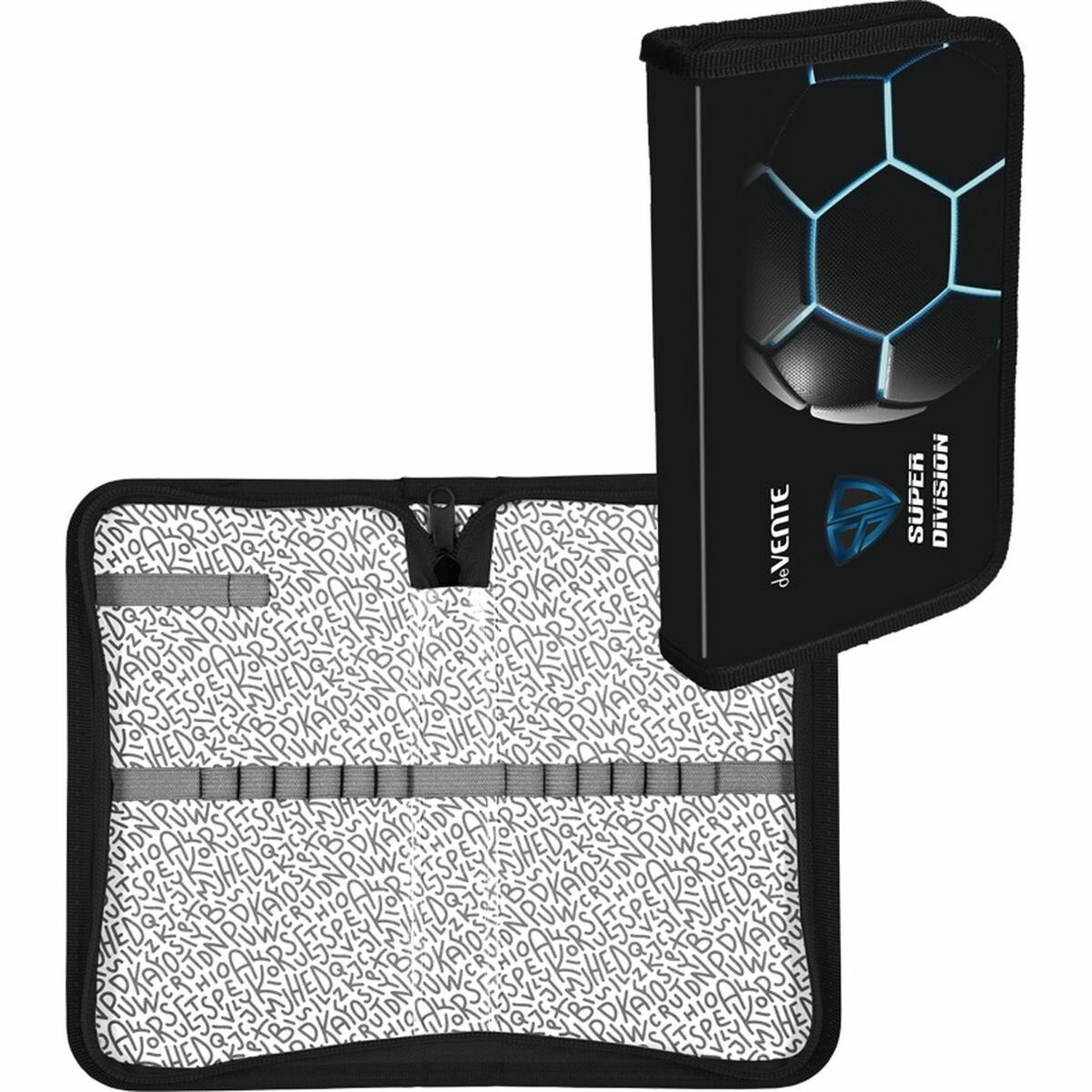 Пенал школьный на молнии deVente "Super Division", 1 отделение, из ткани, с конгревным тиснением