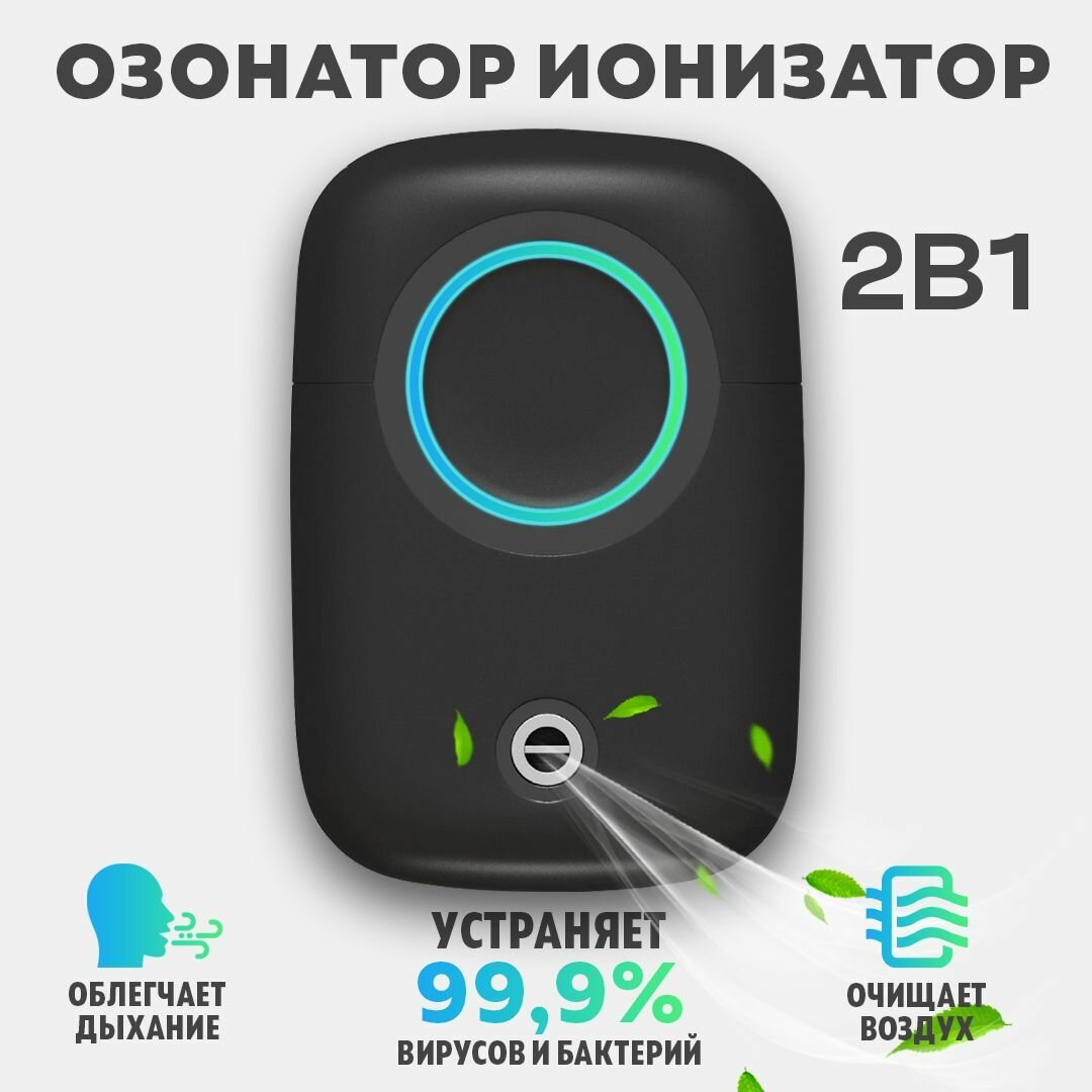 Ионизатор воздуха для дома, для помещений / Озонатор для дезинфекции и устранения неприятного запаха в помещениях / Обеззараживатель воздуха бытовой