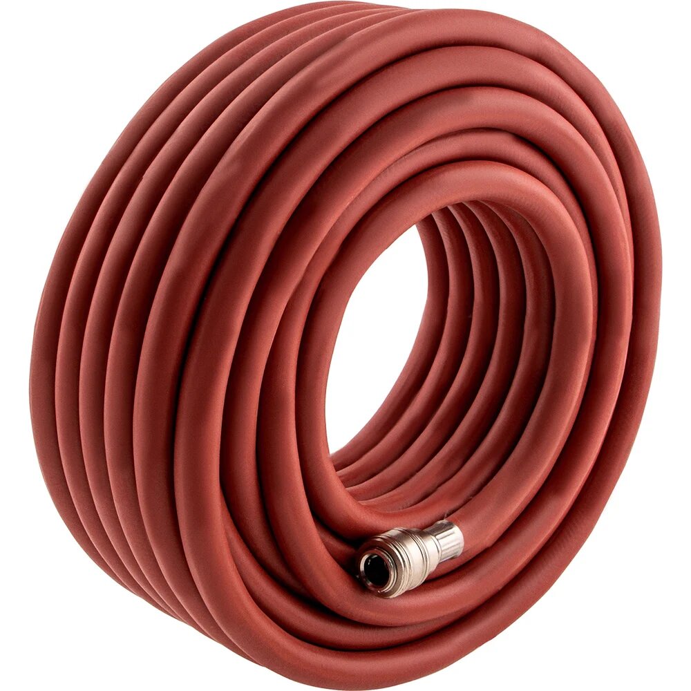 Шланг, 20, пневматический резиновый (10x16мм; 20 м; 24 бар) STELS армированный, быстросъем 57023, 10 х 16 мм