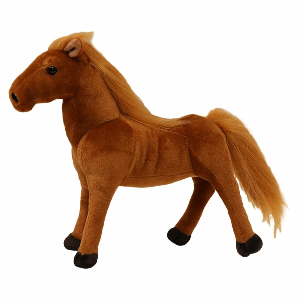 30 см мягкая кукла в форме лошади, реалистичная мультяшная плюшевая игрушка для декора дивана, детский подарок на день рождения