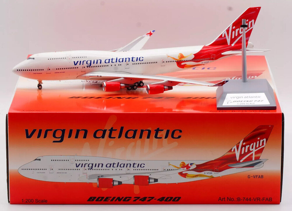 Inflight 200 Модель самолета Boeing 747-400 Virgin Atlantic