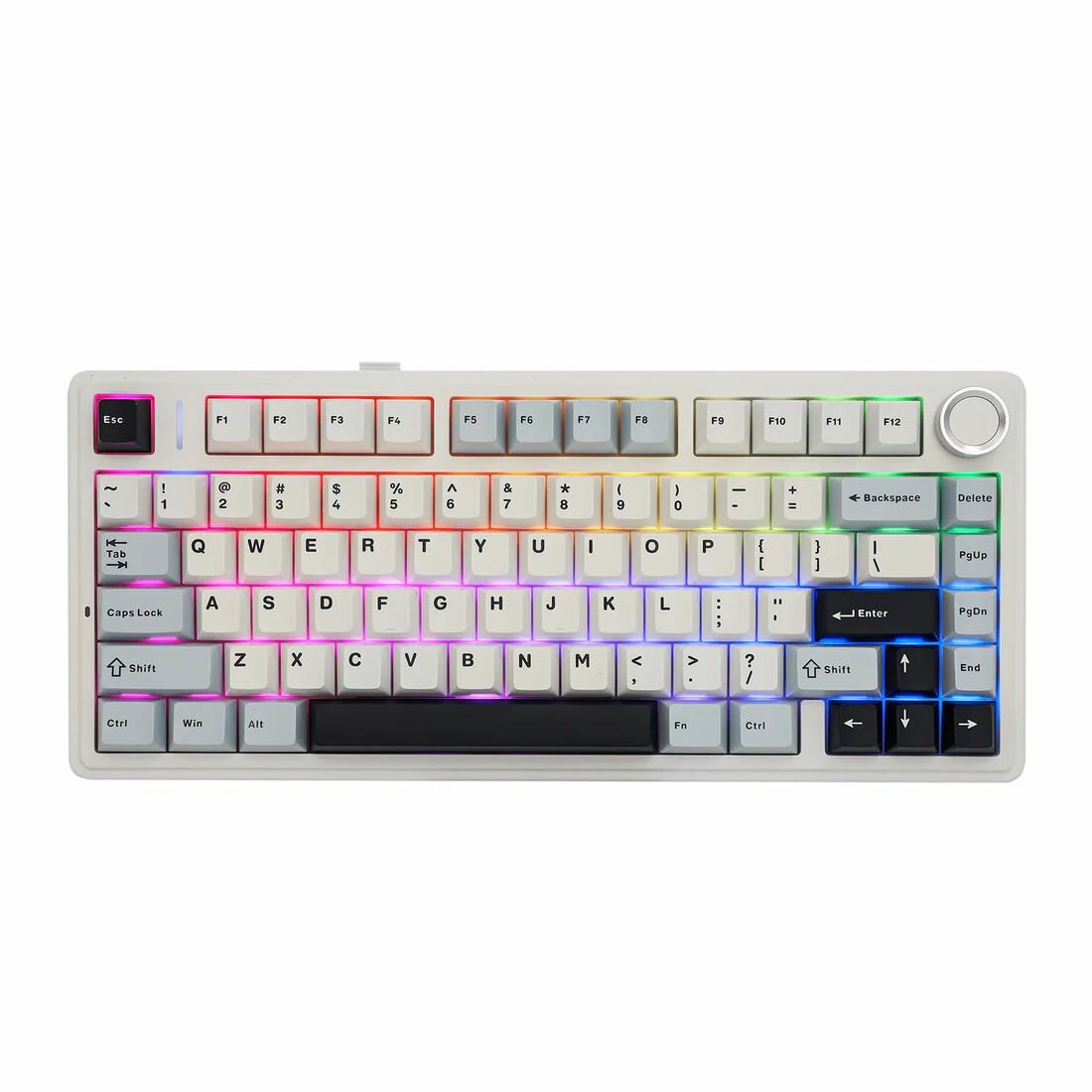 EPOMAKER x AULA F75 MAX Grey (1165) Механическая игровая клавиатура Английская раскладка USB, Радиоканал, Bluetooth