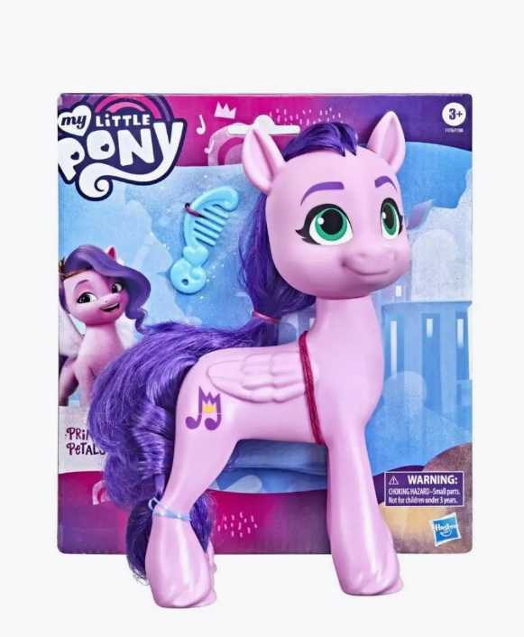 F1776 (F1588) My Little Pony Игрушка пони Фильм Мега Велью с аксессуаром Принцесса Петалс 18 см