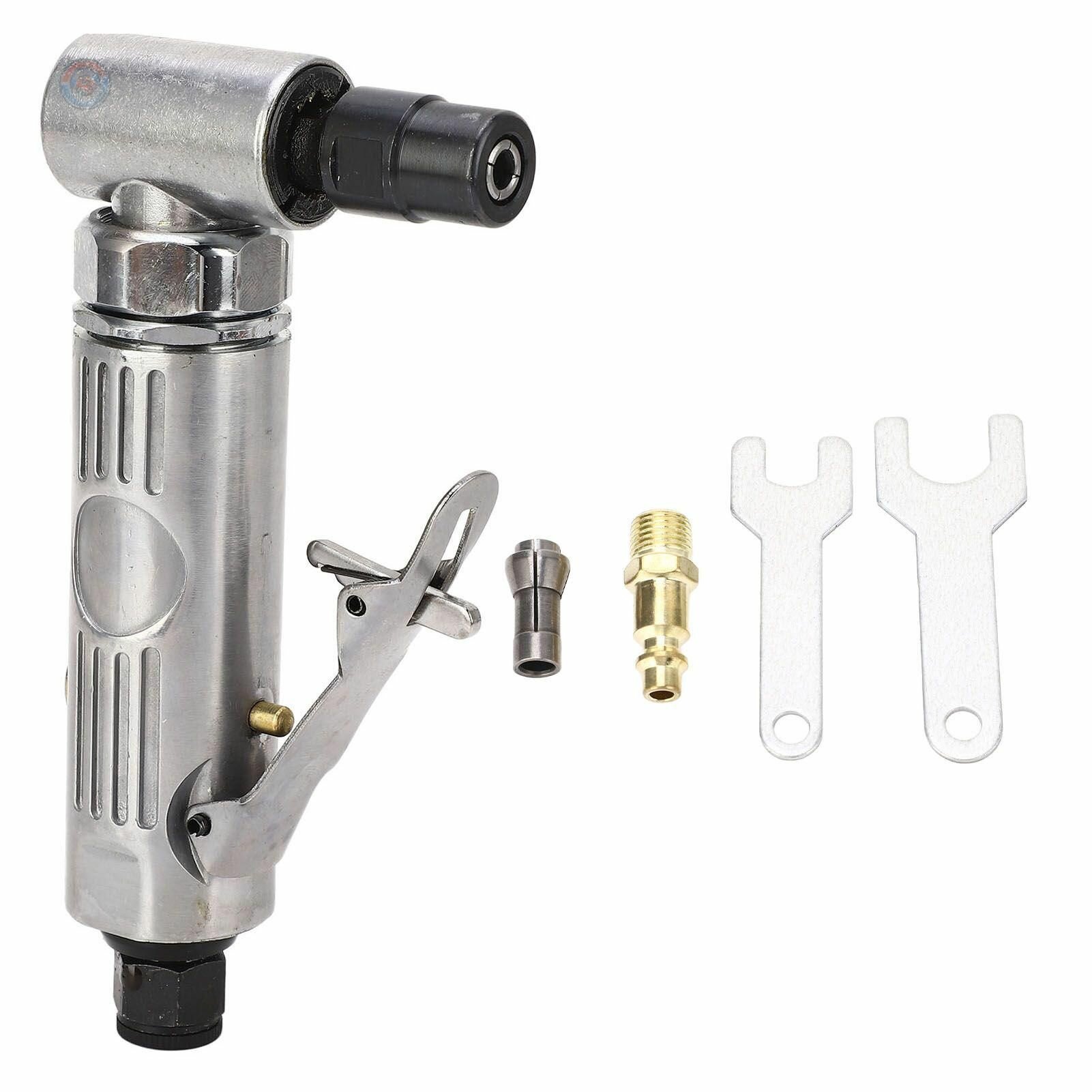 Пневматическая угловая шлифмашина 90 с регулируемой скоростью до 20 000 об/мин, компактная полировальная машинка для чистки, снятия заусенцев и точной обработки в труднодоступных местах