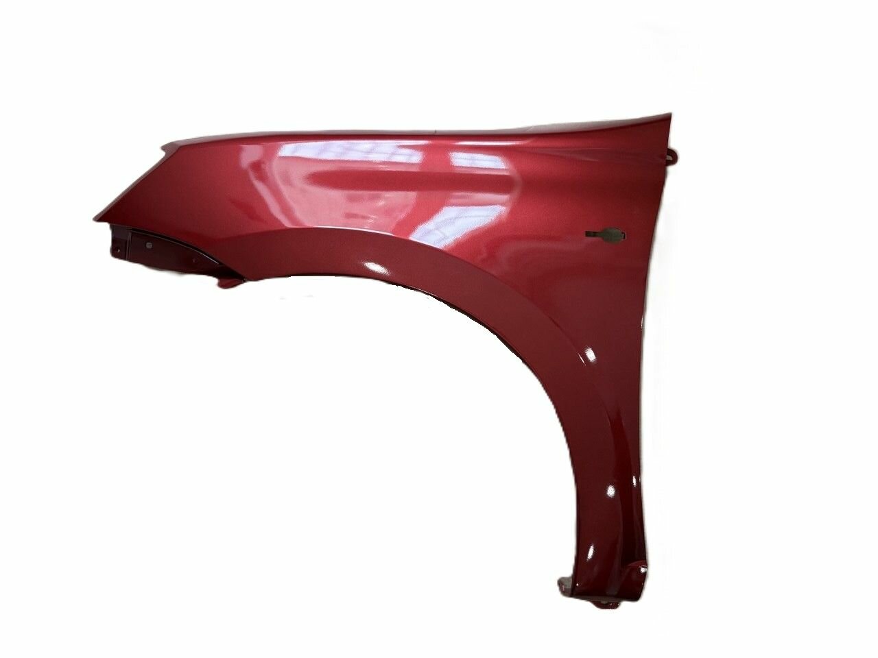Крыло (левое ), пластиковое Лада Гранта Калина 2 окрашенное "193 пламя "