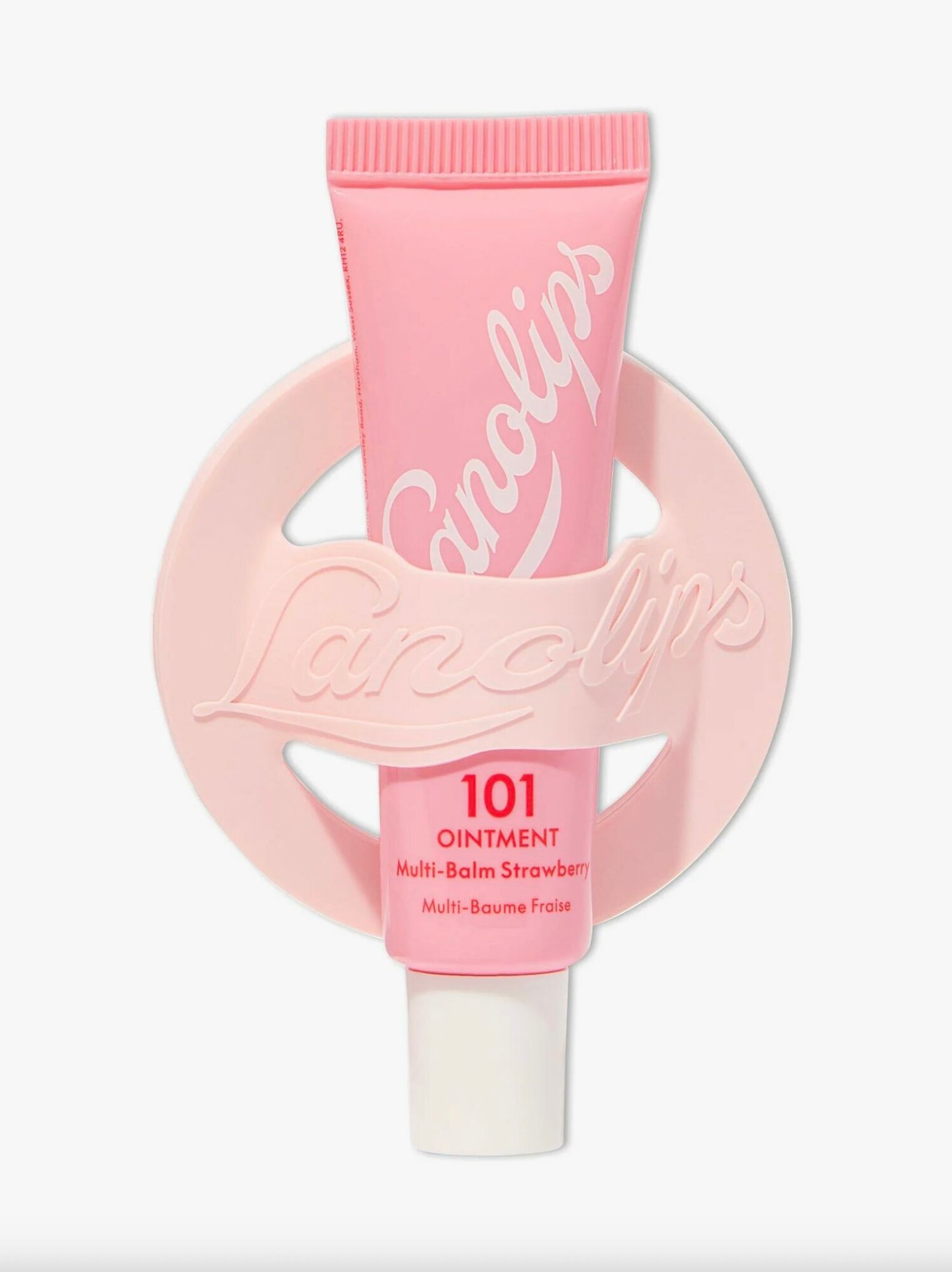 Lanolips Держатель на телефон с бальзамом для губ 101 Ointment Strawberry & Phone Lip Balm Holder