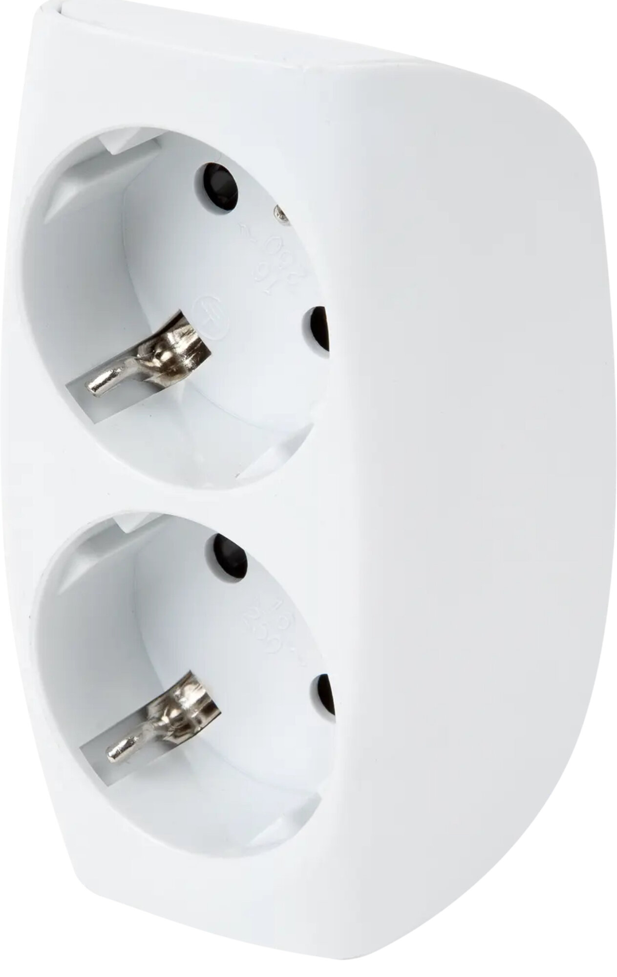 Разветвитель Эра SP-2e-W 2 розетки с заземлением 16 А, цвет белый