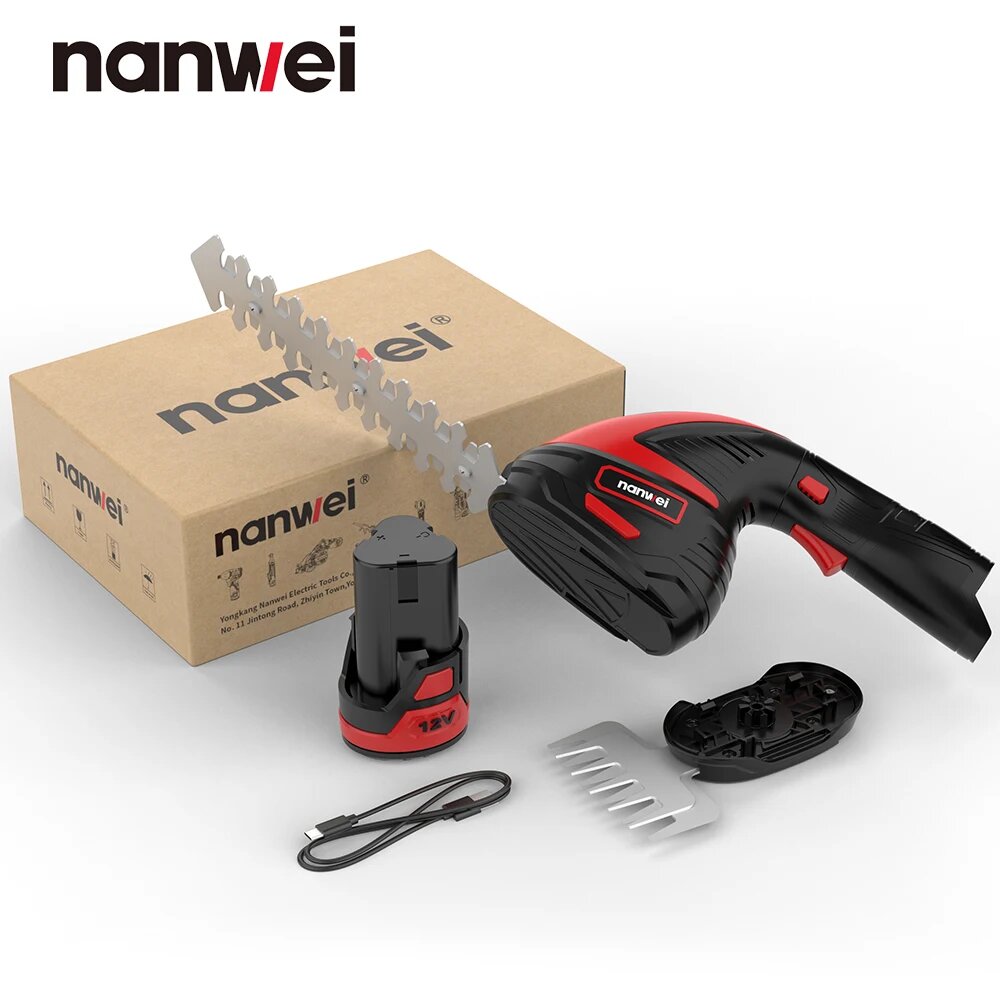 Электротриммер для живой изгороди Nanwei Красный, NW91933-1CA