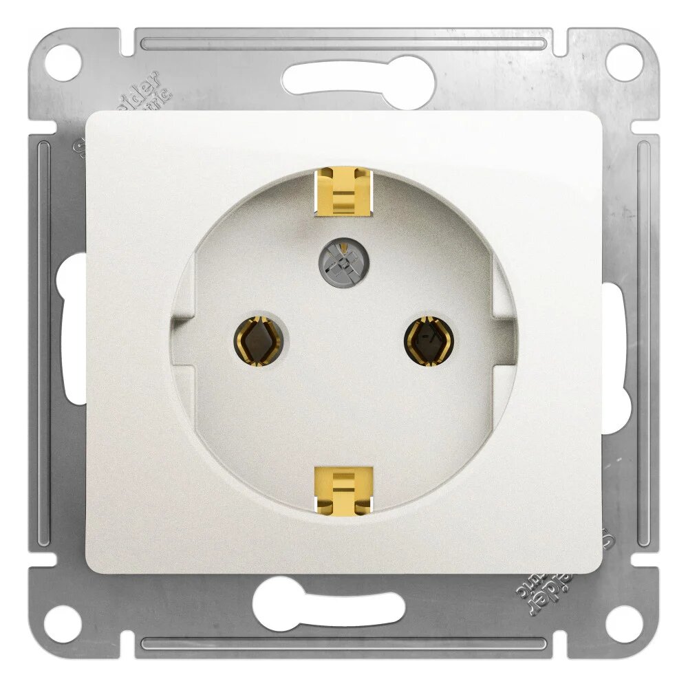 Розетка, Systeme, Systeme Electric Glossa Перламутр с/з, 16А SE GSL000643, Механизм, (ранее — фото 1