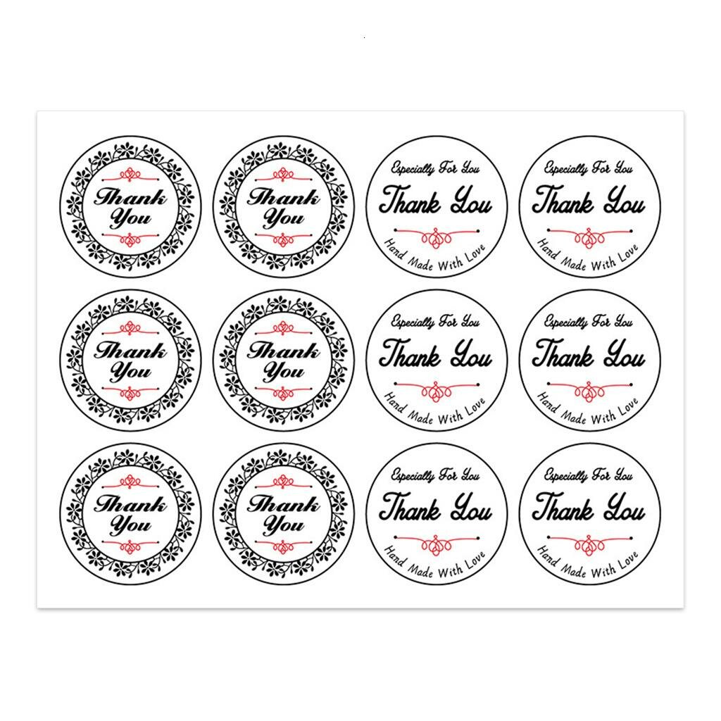 60 листов красочных наклеек с благодарностями в виде цветочных венков, которые можно сделать своими руками