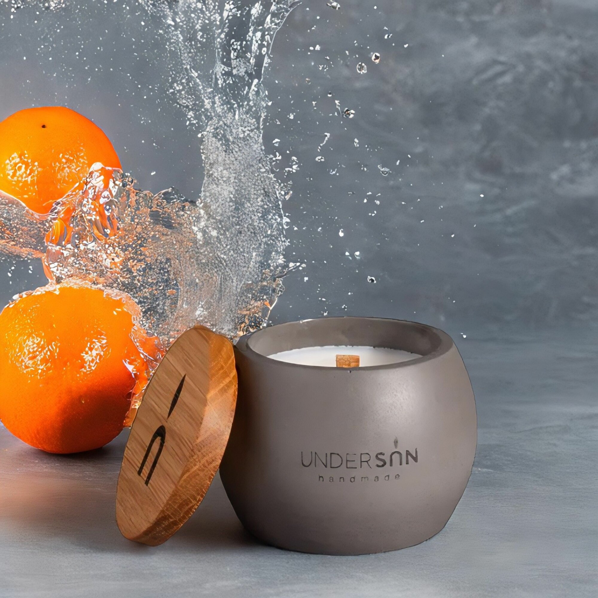 Свеча ароматическая Мандарин / интерьерные аромасвечи для дома / подарок женщине 50ml