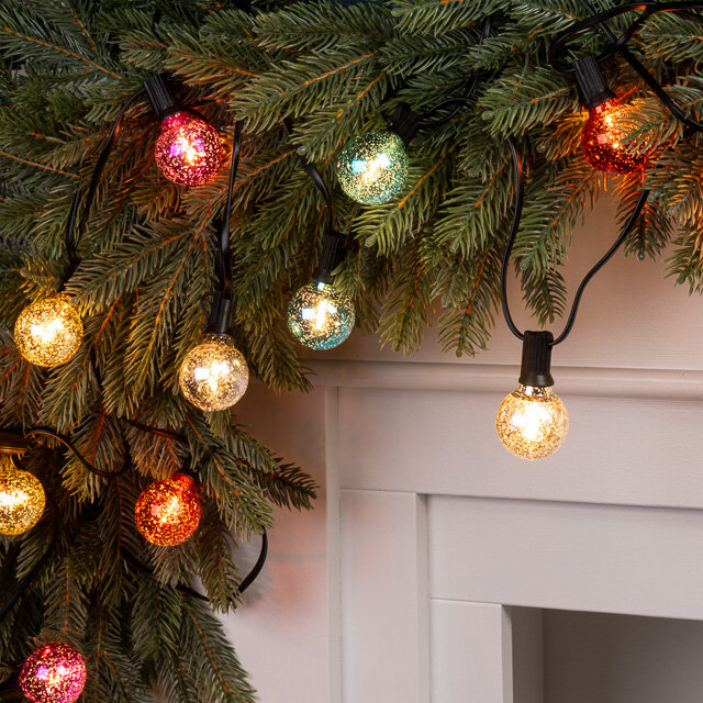 Гирлянда из лампочек Light Mood 6 м, 20 теплых белых LED ламп, черный ПВХ, коннектор, IP44, Winter Deco, 1001353