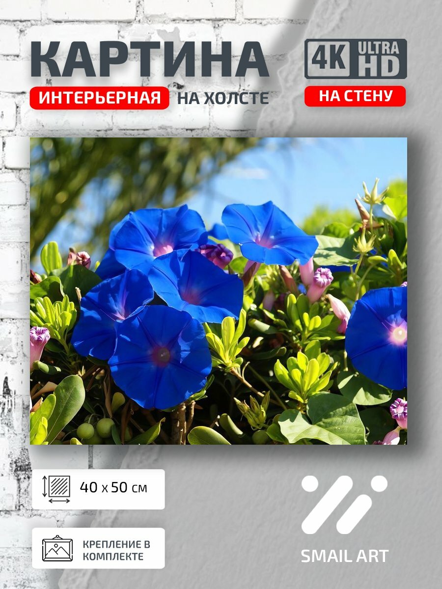 Картина на холсте интерьерная 40 на 50 на стену Кусты Mood для студии атмосфера интерьер