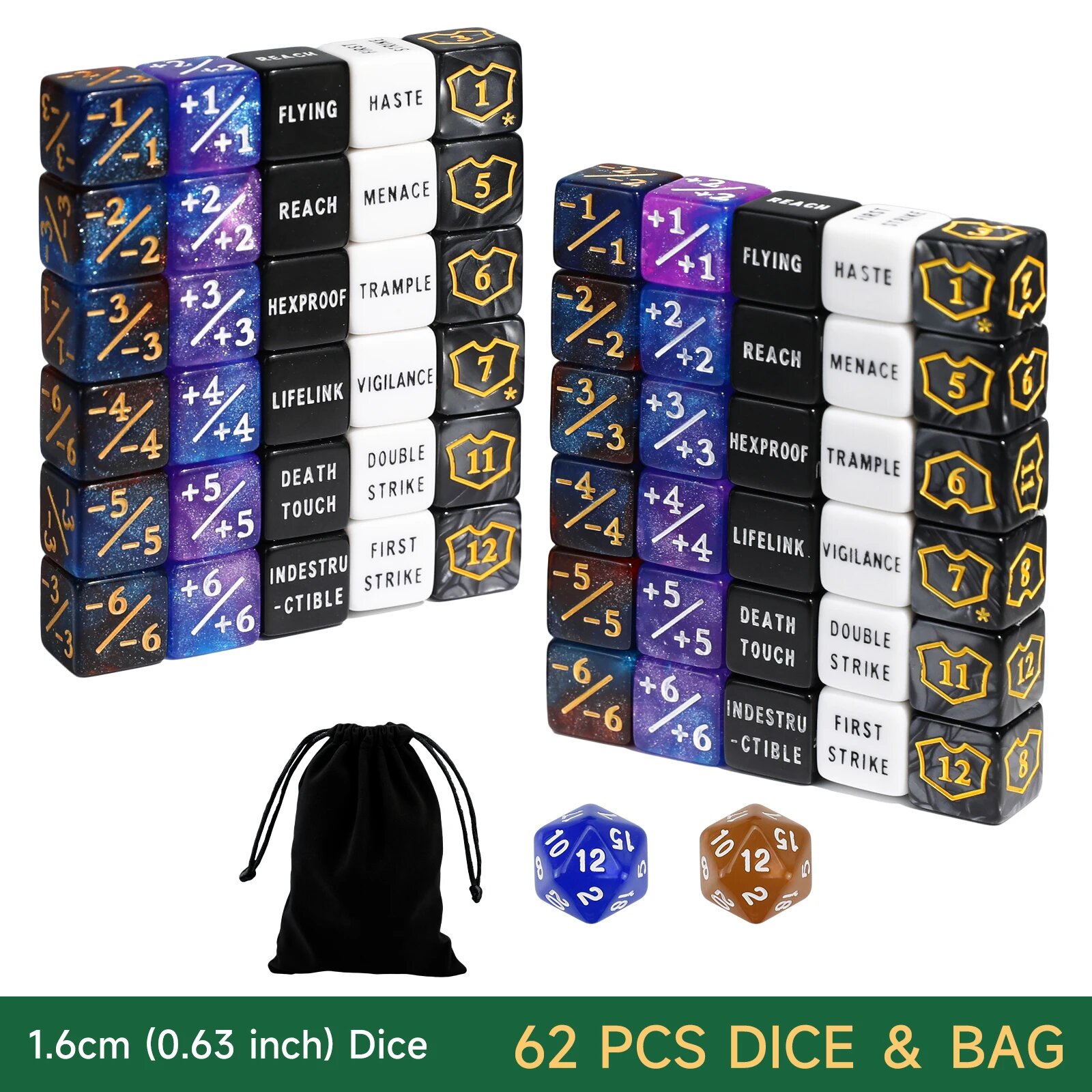 MTG Dice Set D 62 шт. с мешочком