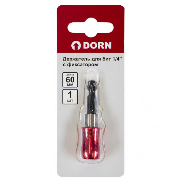 Держатель для бит DORN 1/4" 60 мм, с фиксатором