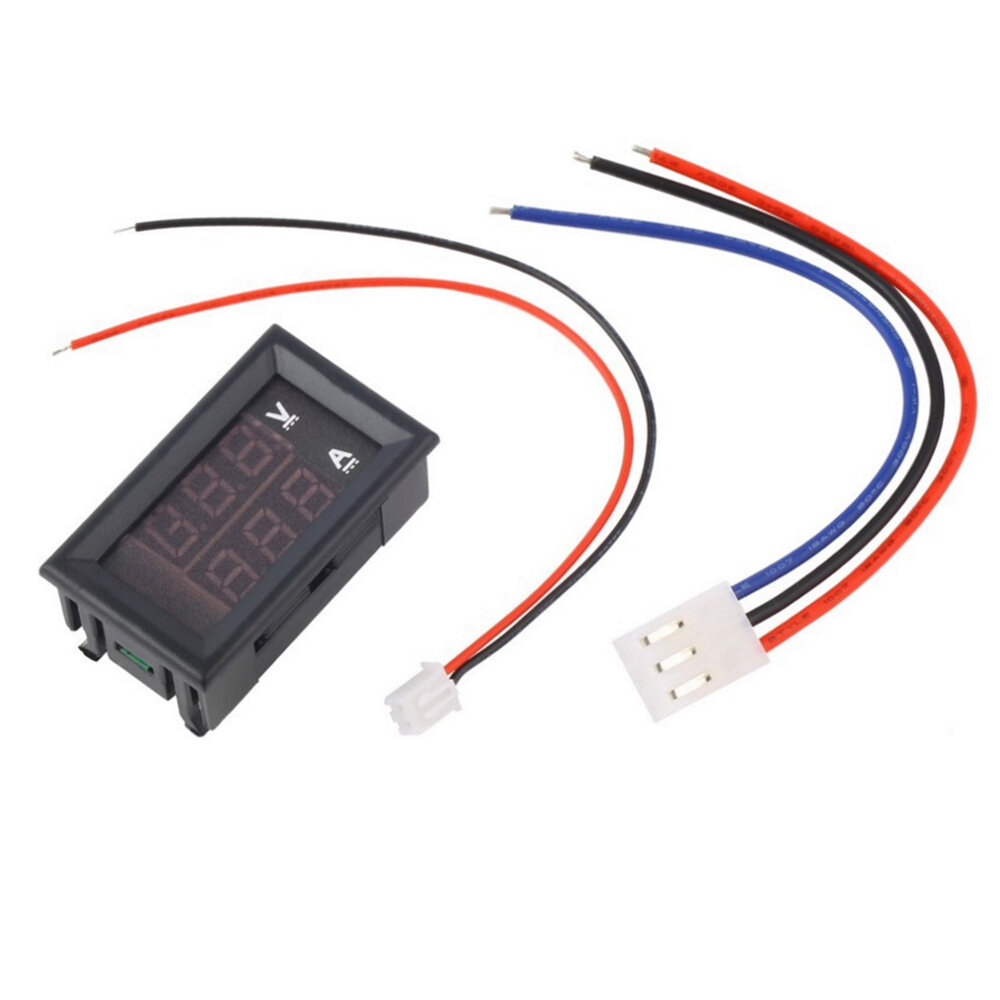 New DC1-100V 10A Digital Double Color Blue & Red LED Display Voltmeter Ammeter Voltage Current Indicator Home Use Tool