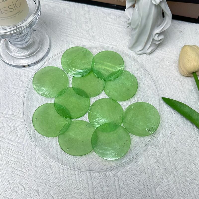 100 шт. круглые натуральные ракушки, морские раковины капиз, 2-дюймовые ракушки устриц