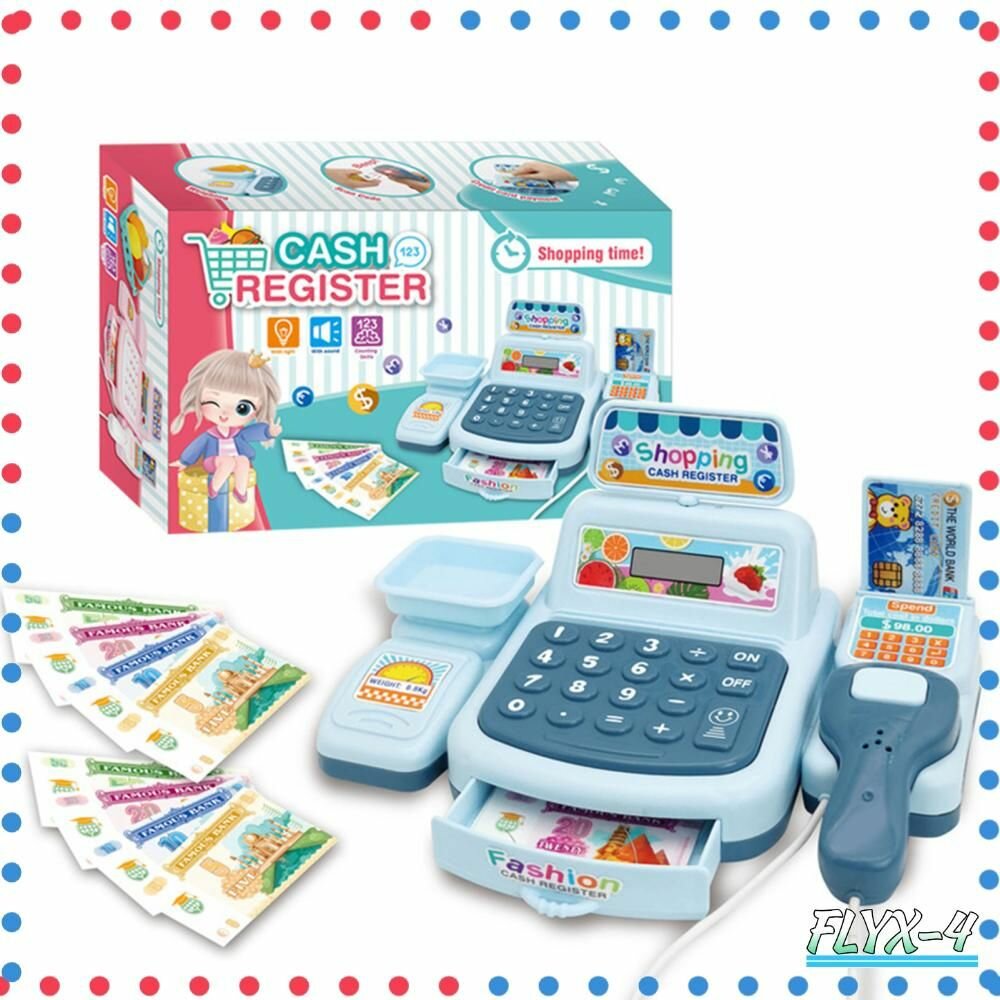 Игровой Кассовый Аппарат, Интерактивный, для Детей в Супермаркете