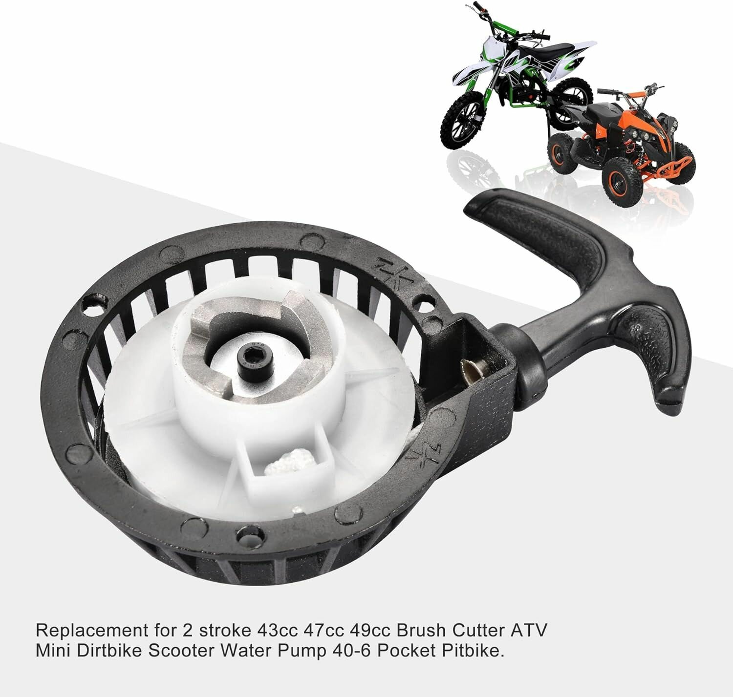 Ручной стартер для 2-тактного 47cc 49cc мини-квадроцикла, мотоцикла.