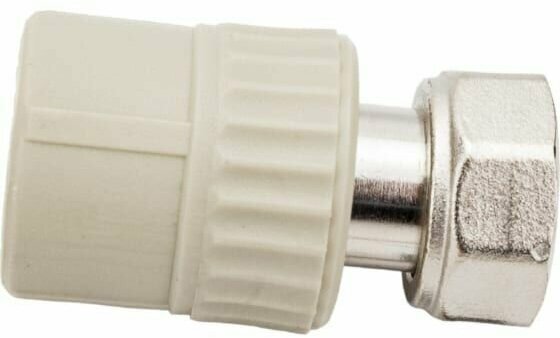 Муфта комбинированная с накидной гайкой VALFEX PP-R серая, 20 мм х1/2"