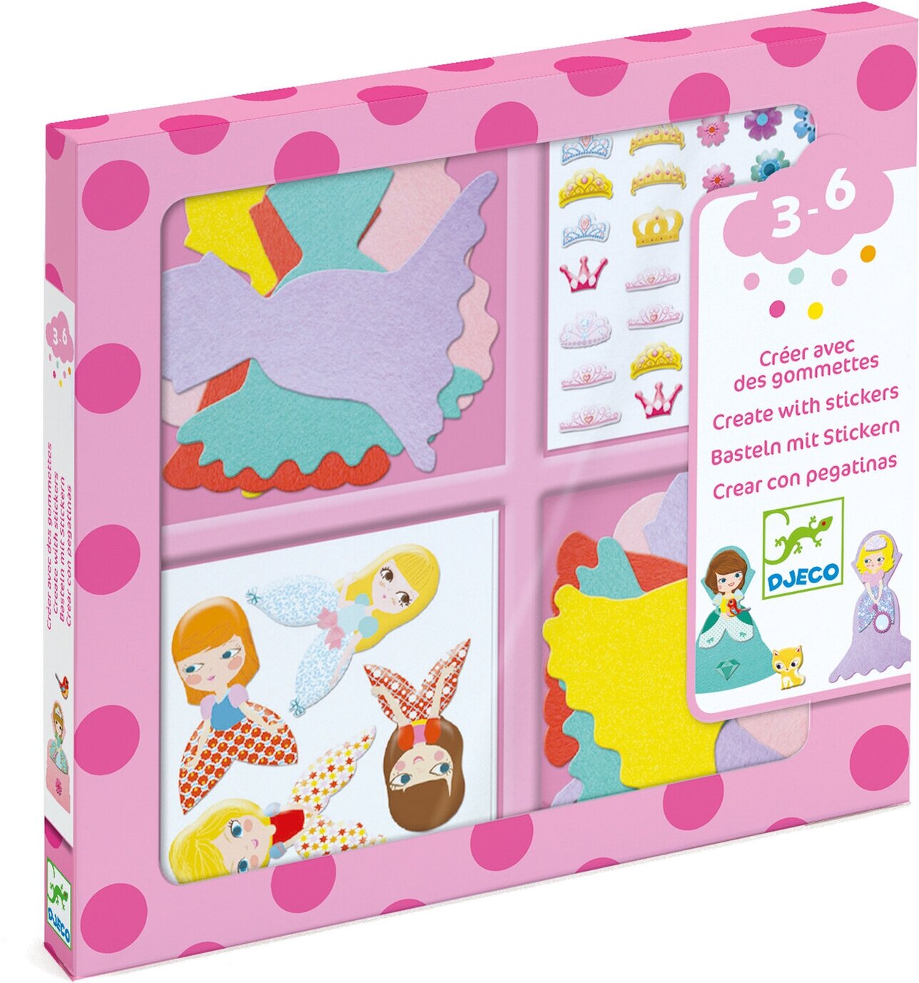 Набор для создания аппликаций из ткани Djeco Принцессы 09053