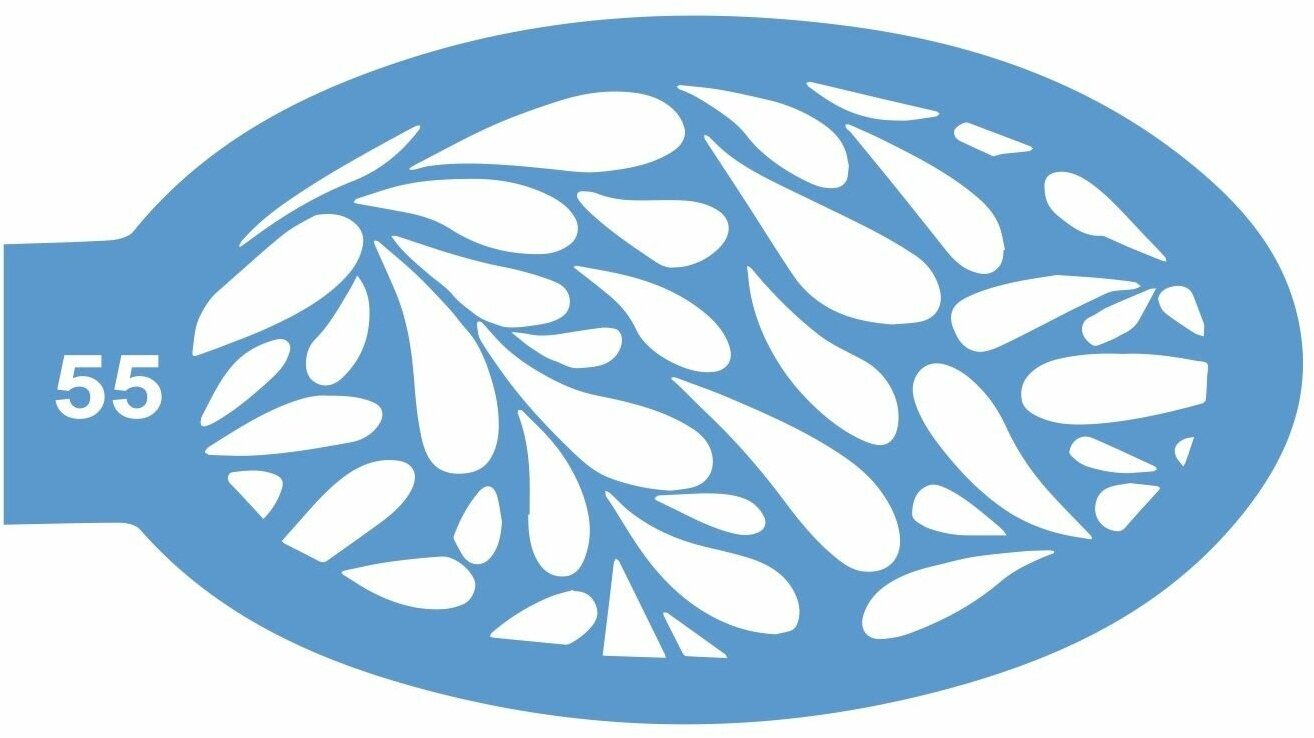 Трафарет для аквагрима 55 "Капли" 8*14