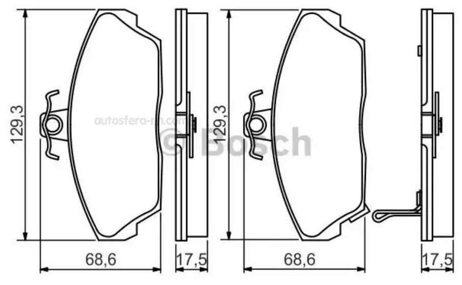 К-т дисков. тормоз. колодок BP1531 Honda Civic VI 94-01, VII 01-05, Concerto 89-95, Land Rover Freelander 98-00, Rover 200 89.