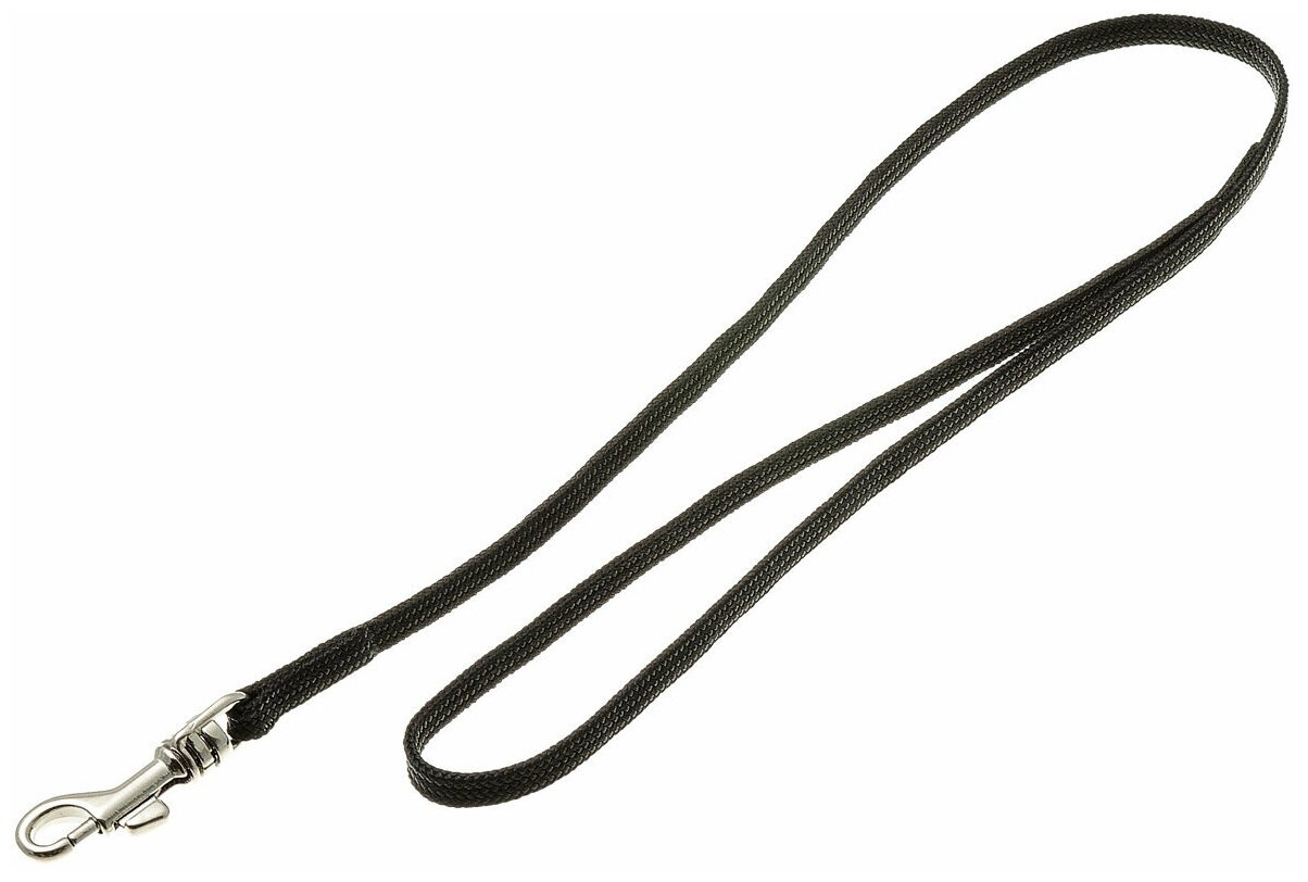 Водилка для малых и средних пород собак и кошек (ширина 5 мм), стальной карабин, Zoo One, черный, длина 50 см, 72-0811