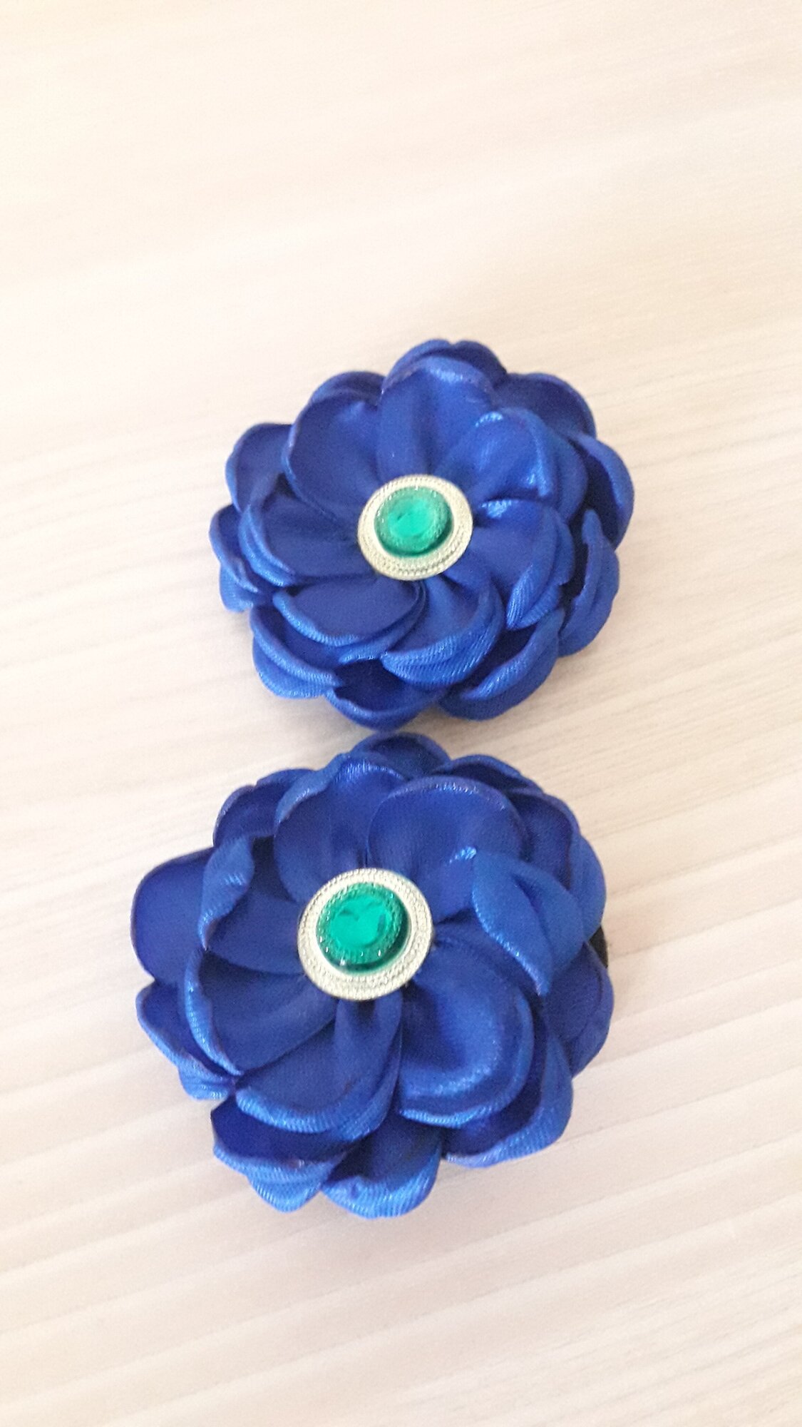 Банты для волос синие