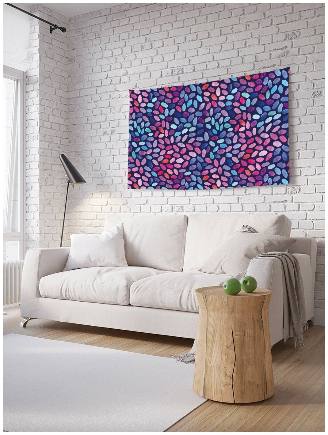 Горизонтальное фотопанно JoyArty на стену "Листовидный витраж", 150x200 см