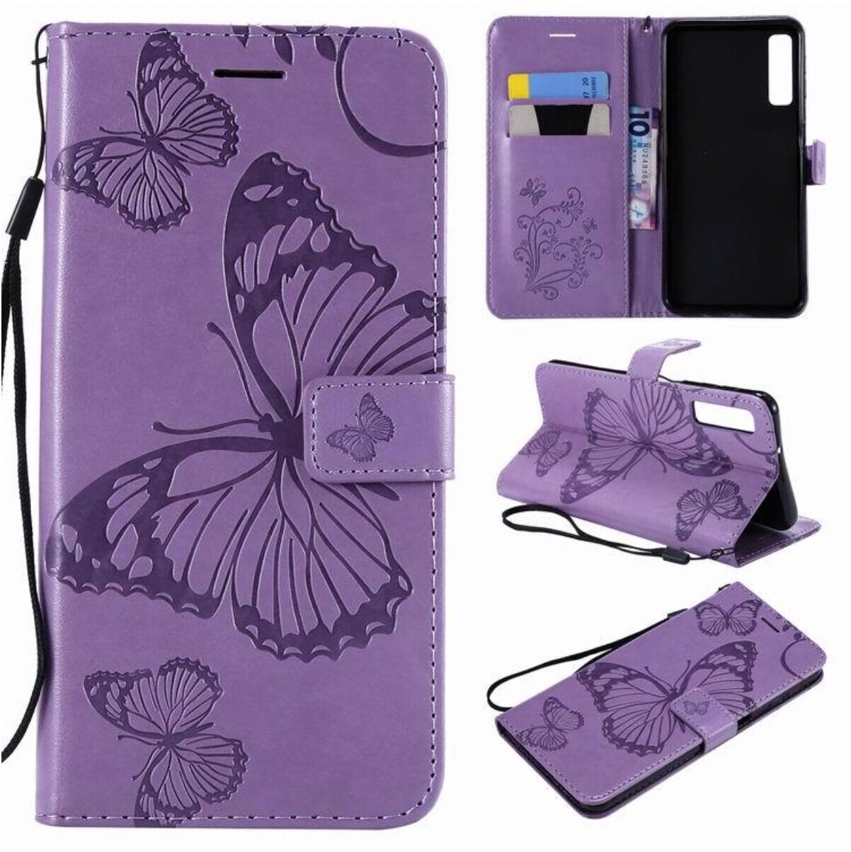 Чехол-книжка MyPads для Galaxy J3 (2015) SM-J300/ J3109 фиолетовый с красивыми загадочными узорами женский детский прикольный необычный