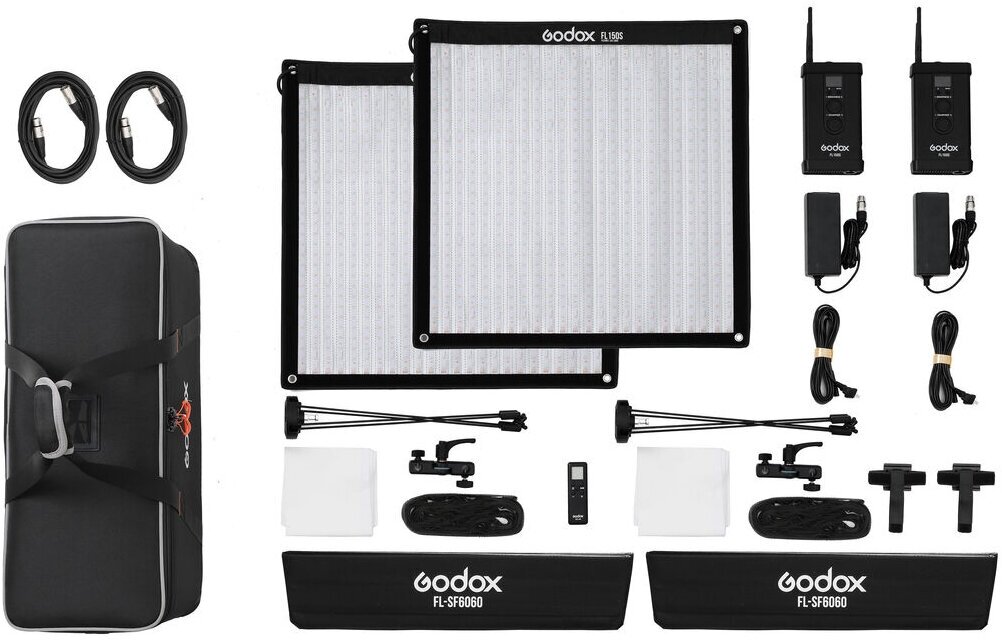 Комплект светодиодных осветителей Godox FL150S-K2 для видеосъемки