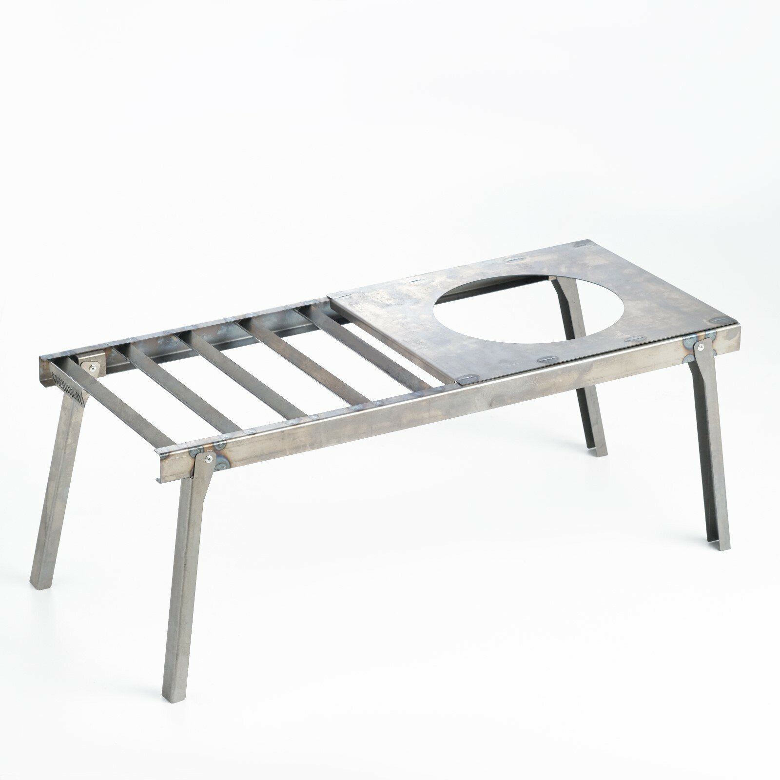 Решетка костровая «Следопыт» с подставкой под казан, d=20 см, 66×30×26 см