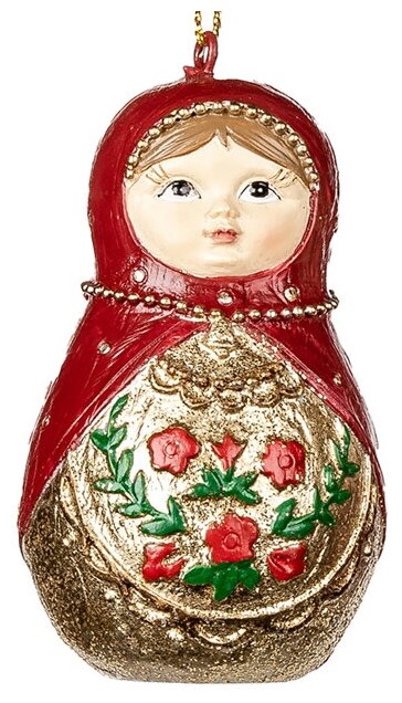 Елочная игрушка Matryoshka Zlata 7 см, подвеска, Goodwill, MC37062-1