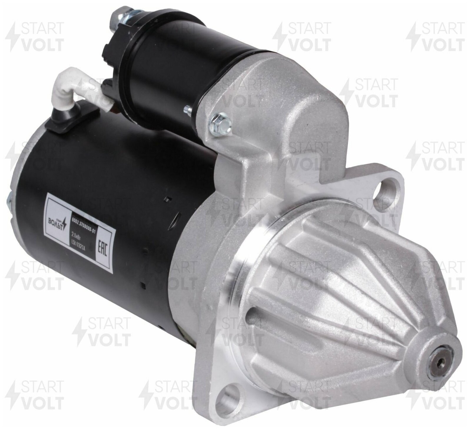 Стартер для а/м ГАЗ/УАЗ с дв. ЗМЗ-402 (н/о ан. 6002.3708-01) 2кВт (LSt 0321X), STARTVOLT LST0321X