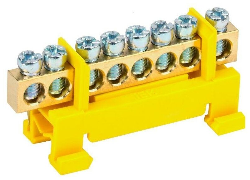 Шина PE "земля" на DIN-изол. "Стойка" ШНИ-6х9-8-С-Ж IEK YNN10-69-8P-K05 (1 шт)